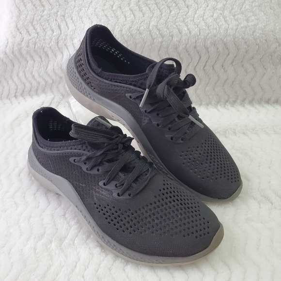 CROCS | Shoes | Crocs Literide 36 Pacer Rubber Perforated Shoes Black ...